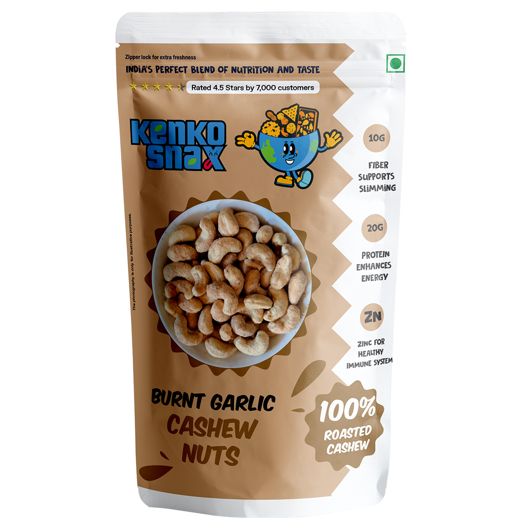 Burnt Garlic Cashew Nuts – Kenko Snax