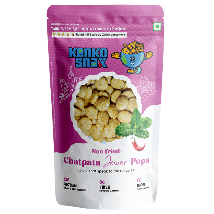 Chatpata Jowar Pops | Non-Fried Healthy Snack – Kenko Snax